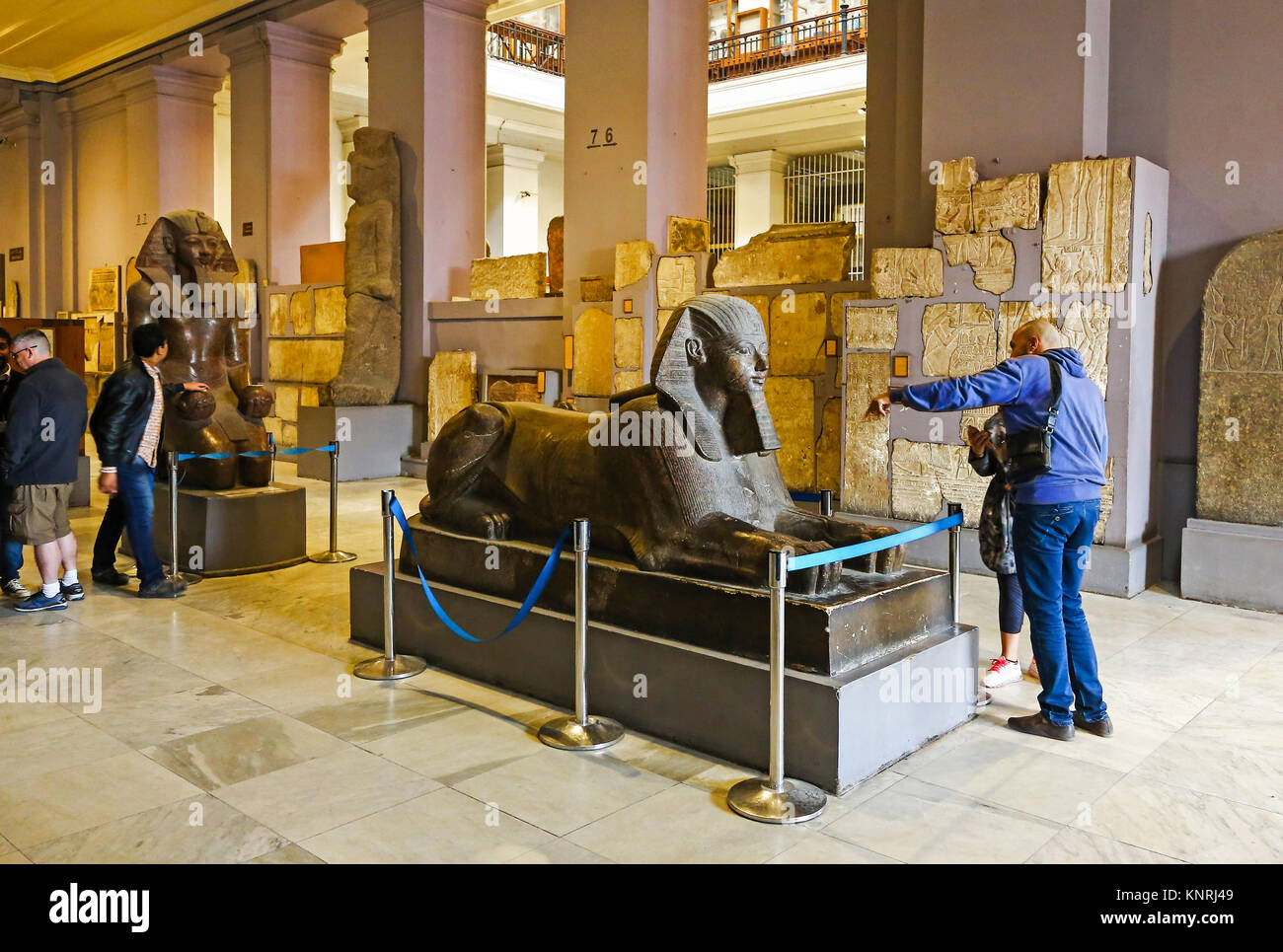 The sphinx of Queen Hatshepsut in the Egyptian Museum of Antiquities ...