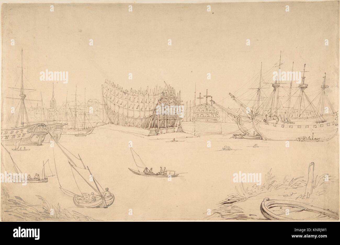 Harbor scene. Artist: Thomas Rowlandson (British, London 1757-1827 ...
