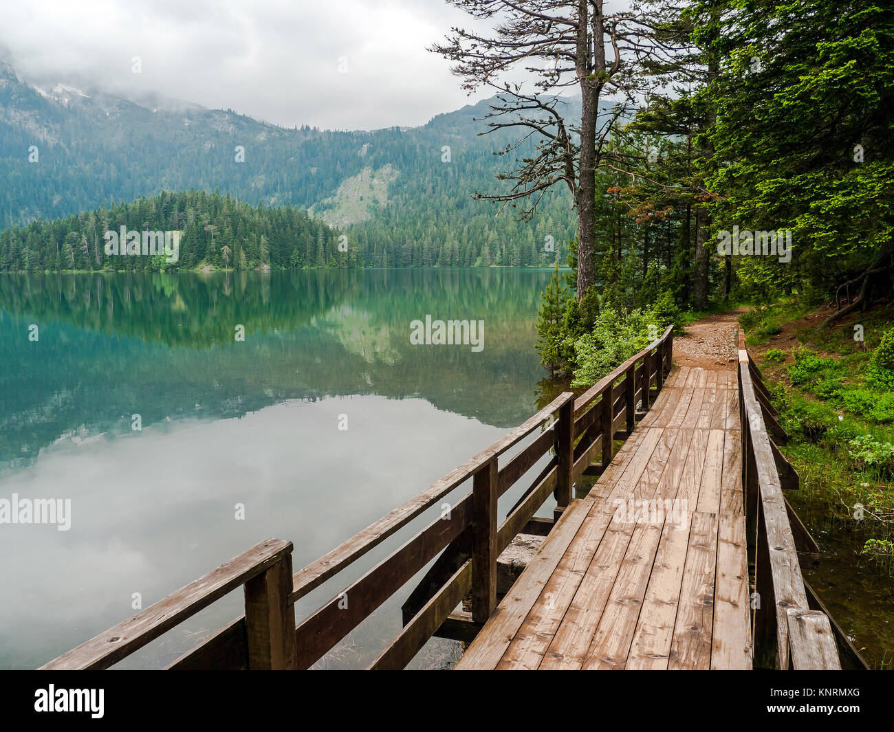 Wooden pathway around lake hi-res stock photography and images - Alamy