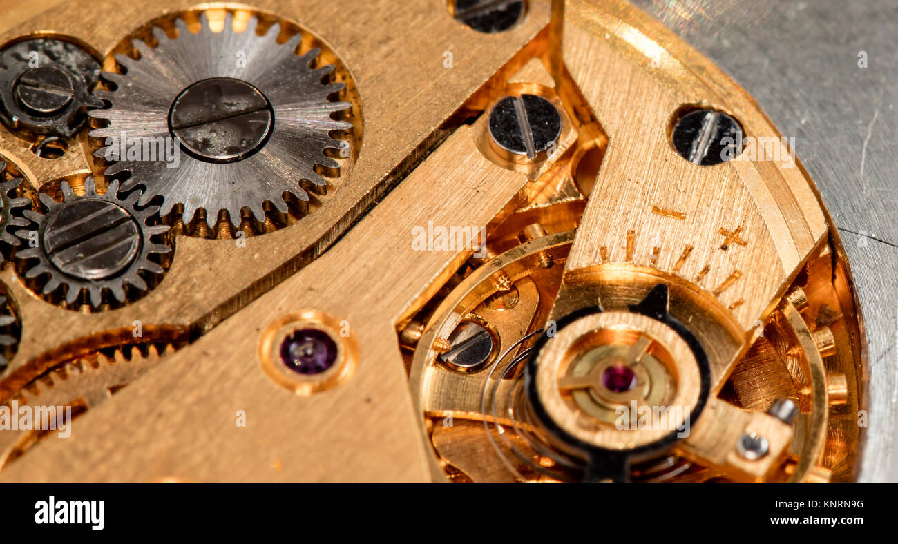 clockwork old mechanical USSR watch, high resolution and detail Stock ...