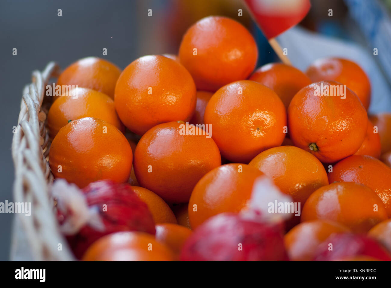 Tangerines exposed at a local market. S.Ambrogio, Florence Italy Stock ...