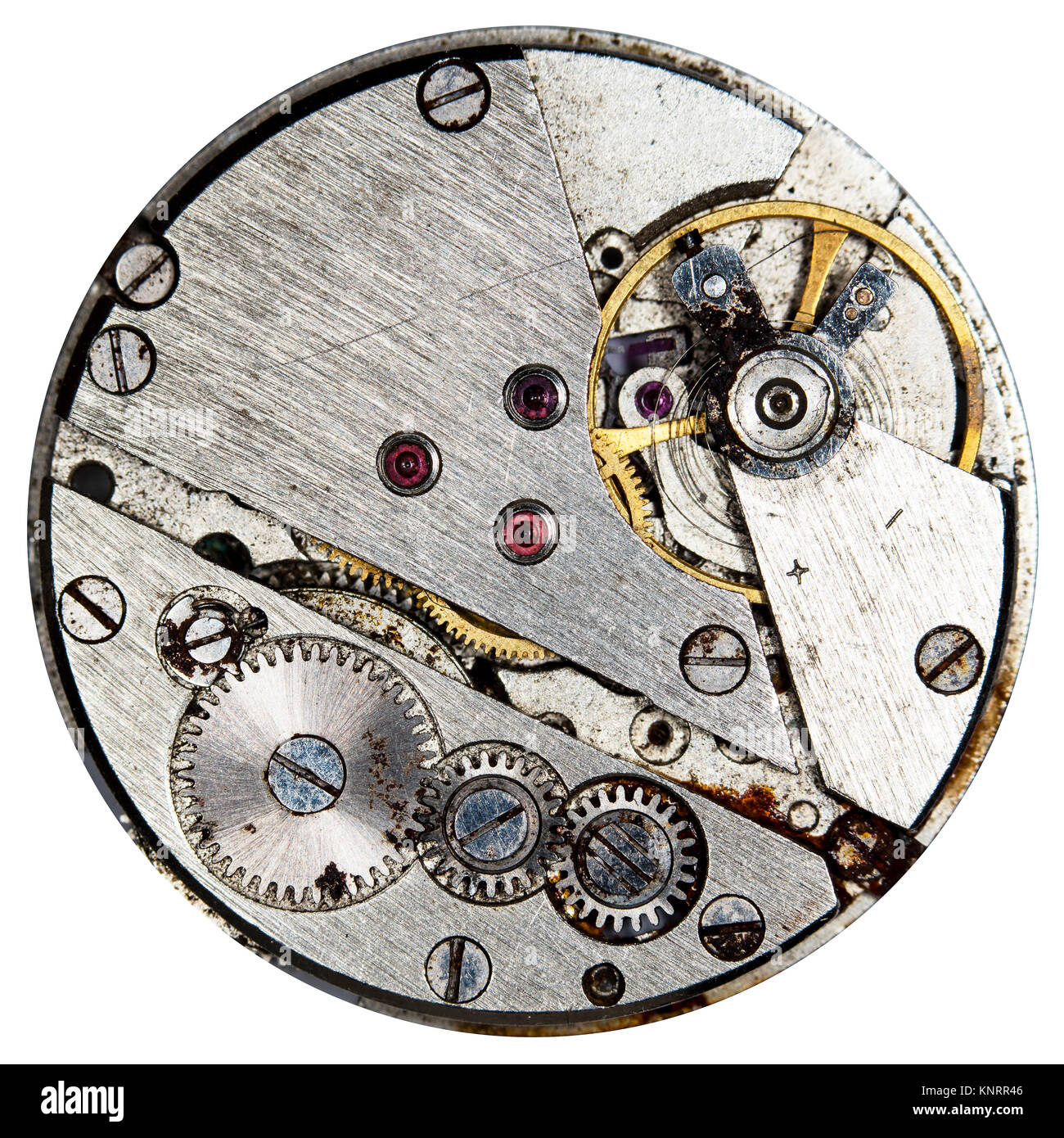 clockwork old mechanical watch, high resolution and detail Stock Photo ...