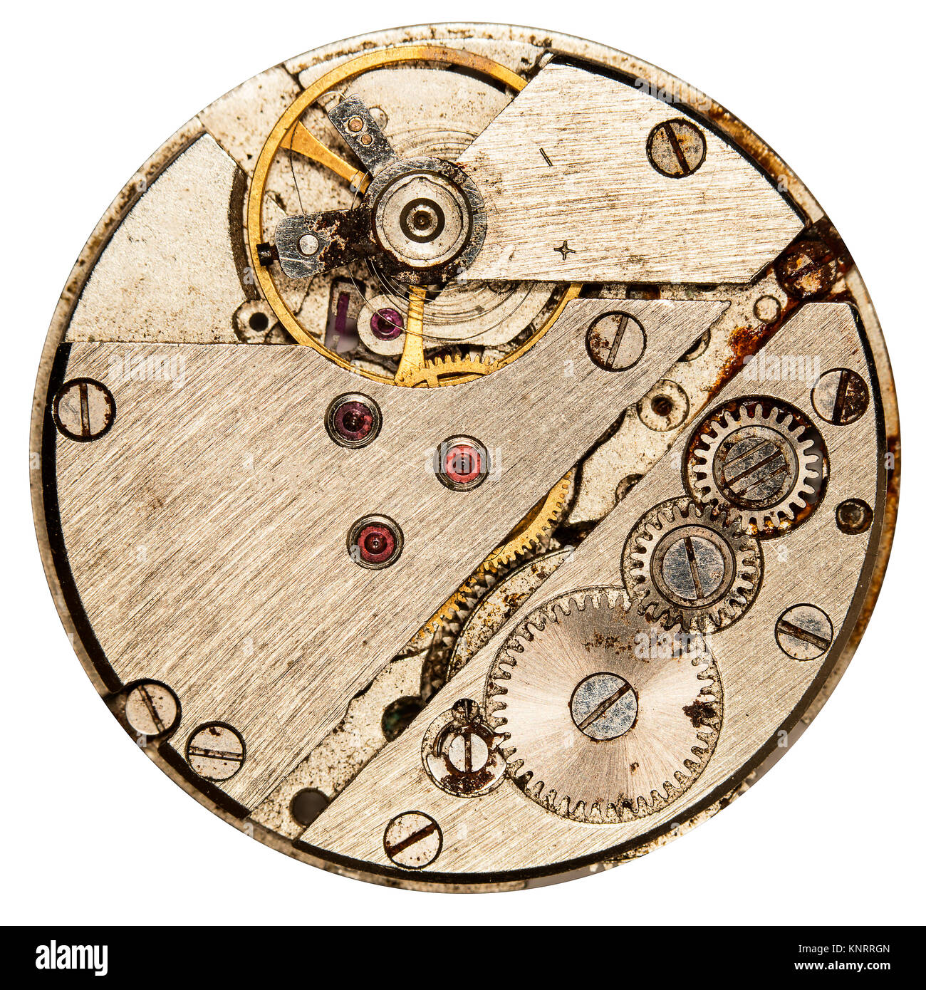 clockwork old mechanical watch, high resolution and detail Stock Photo ...