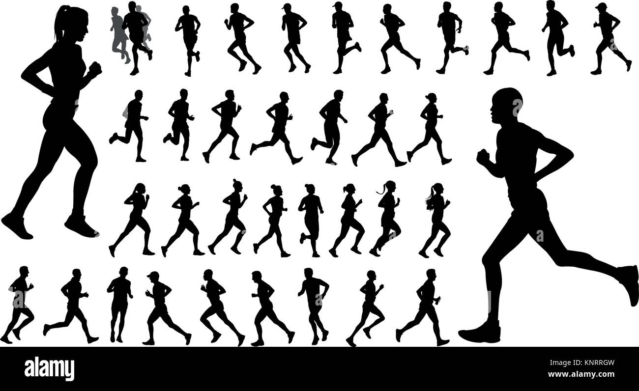 Long distance road runners Stock Vector Images - Alamy