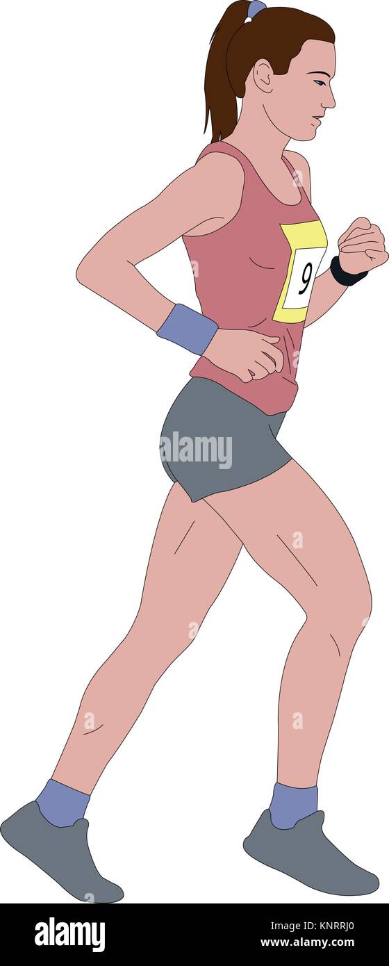 Long distance runner Stock Vector Images - Alamy