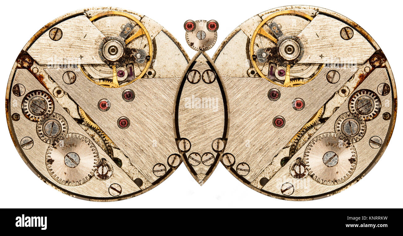 clockwork old mechanical watch, high resolution and detail Stock Photo ...