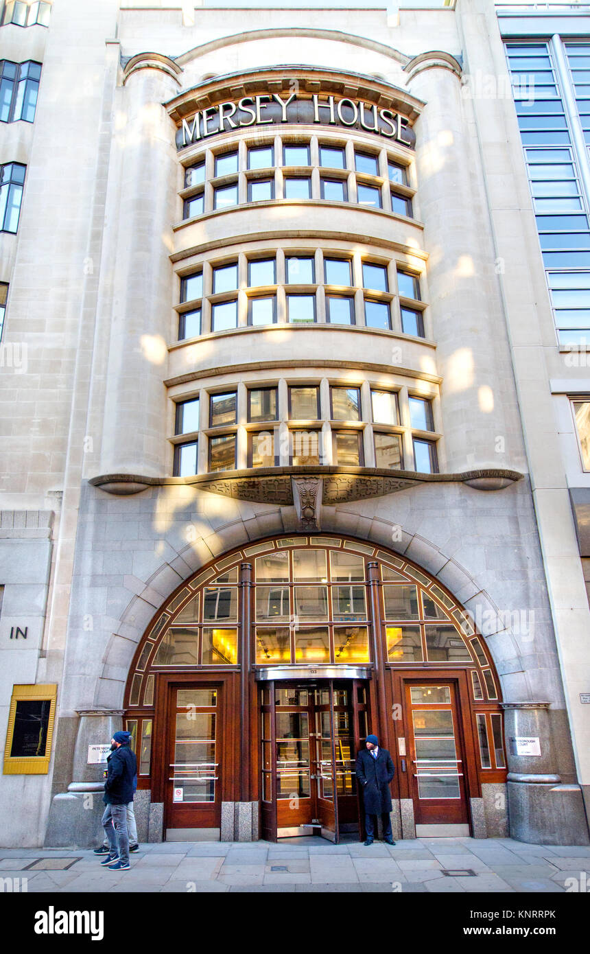 London, England, UK. Mersey House, 132 - 134 Fleet Street. Portland ...