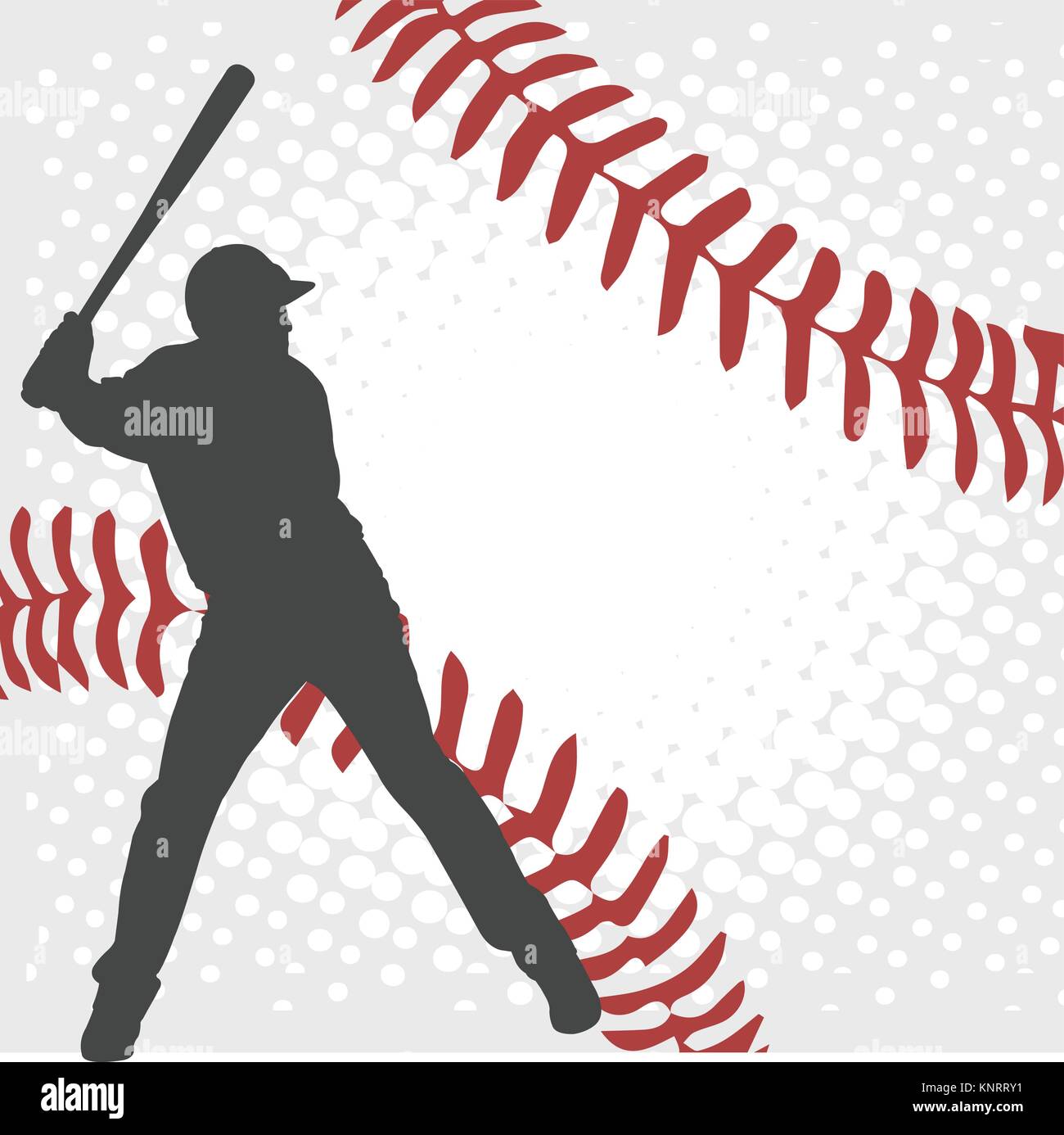 baseball player silhouette on the abstract background - vector Stock ...
