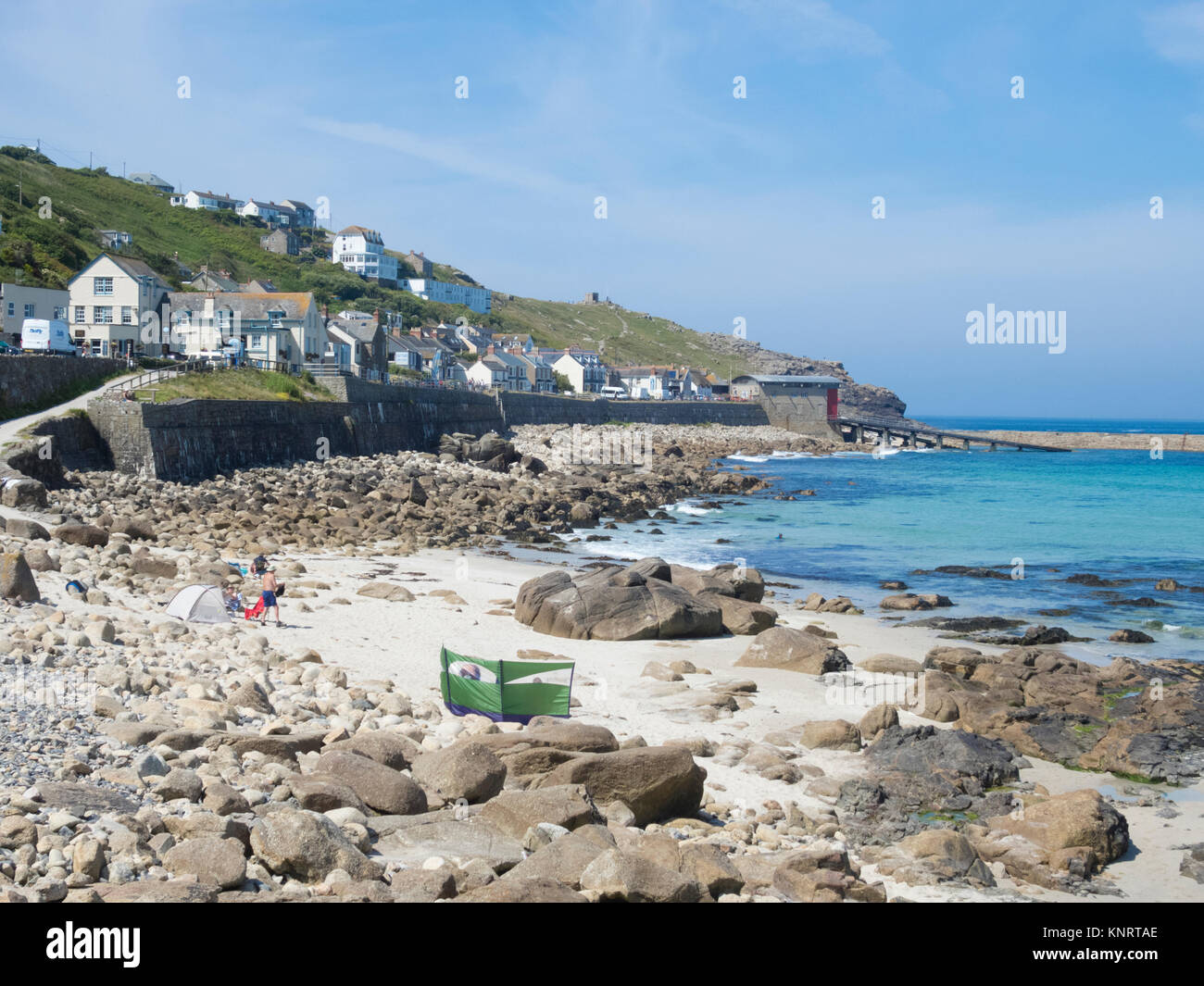 Sennen Cove Beach or Whitesands Bay Beach, Penwith Peninsula, Cornwall ...