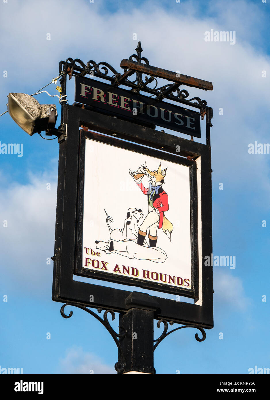 The Fox and Hounds Pub Sign, Caversham, Reading, Berkshire, England, UK ...