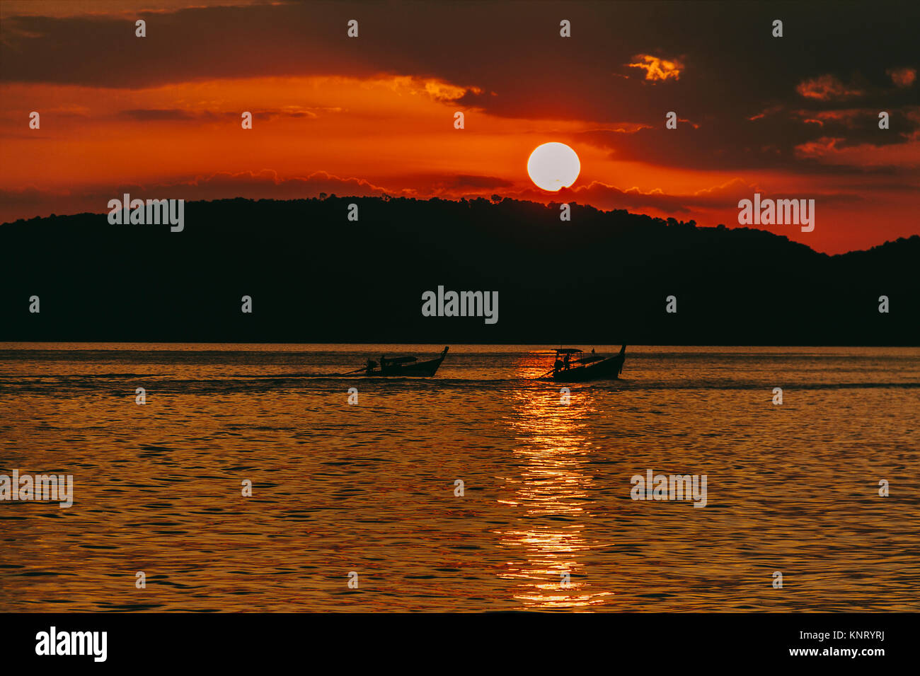 Sunset in Thailand Stock Photo - Alamy