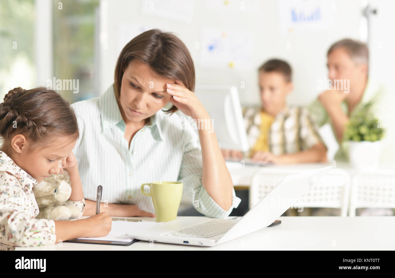 Experienced teachers working with children Stock Photo - Alamy