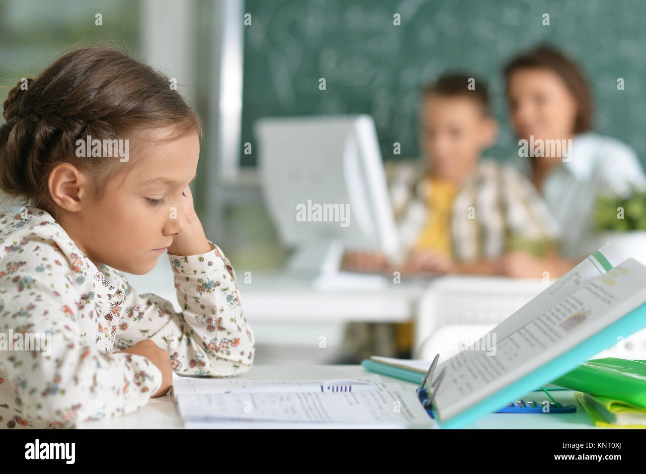 Pupil studying lessons Stock Photo - Alamy