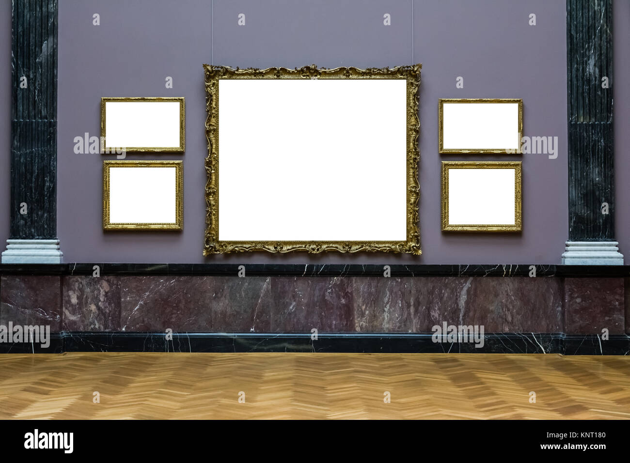 Art Museum Frame Wall Ornate Minimal Design White Isolated Clipping ...