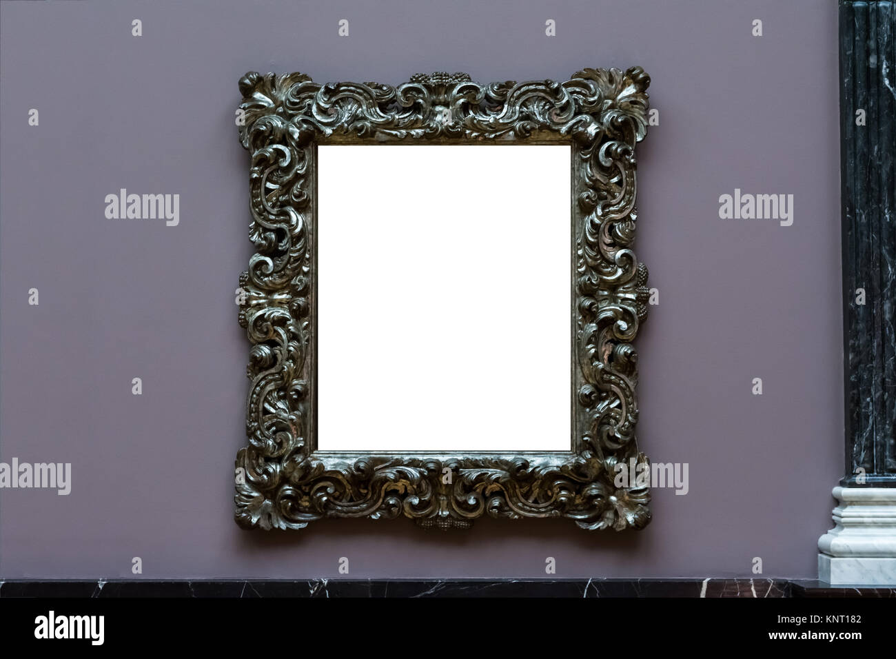 Art Museum Frame Wall Ornate Minimal Design White Isolated Clipping ...