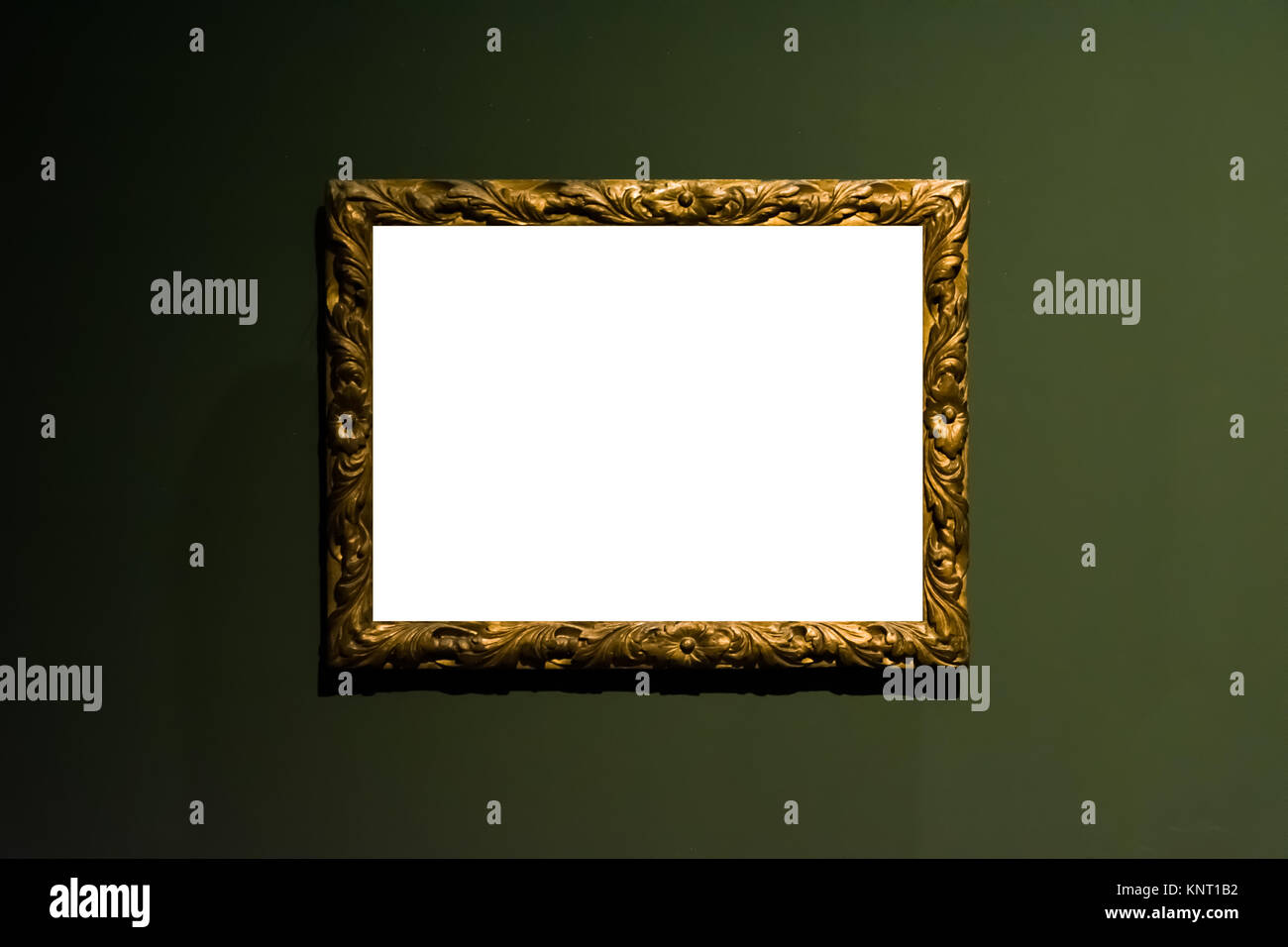 Art Museum Frame Wall Ornate Minimal Design White Isolated Clipping ...