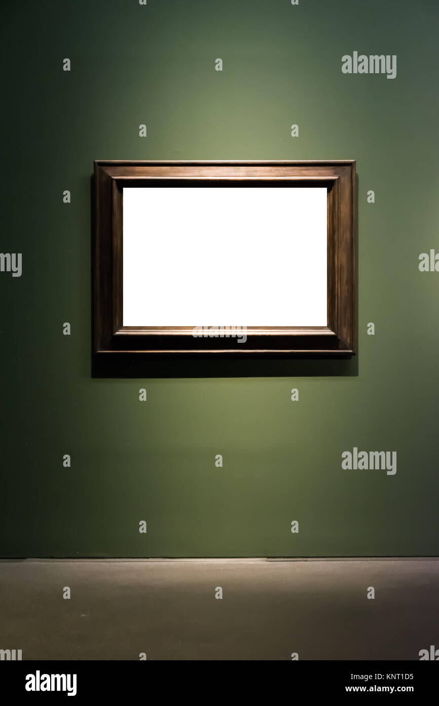 Art Museum Frame Wall Ornate Minimal Design White Isolated Clipping ...