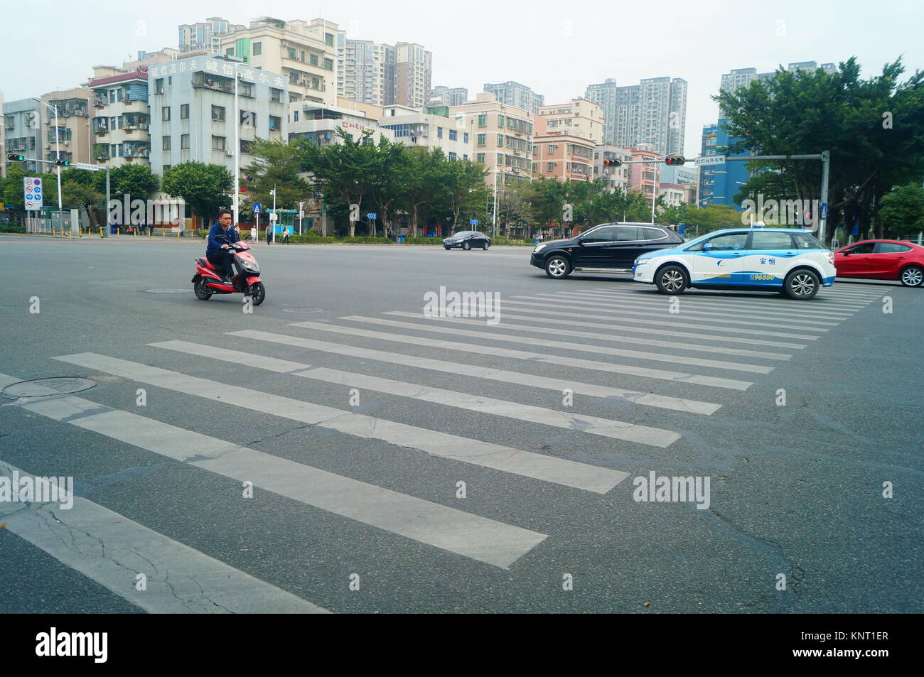 Shenzhen, China: Road intersection landscape Stock Photo - Alamy