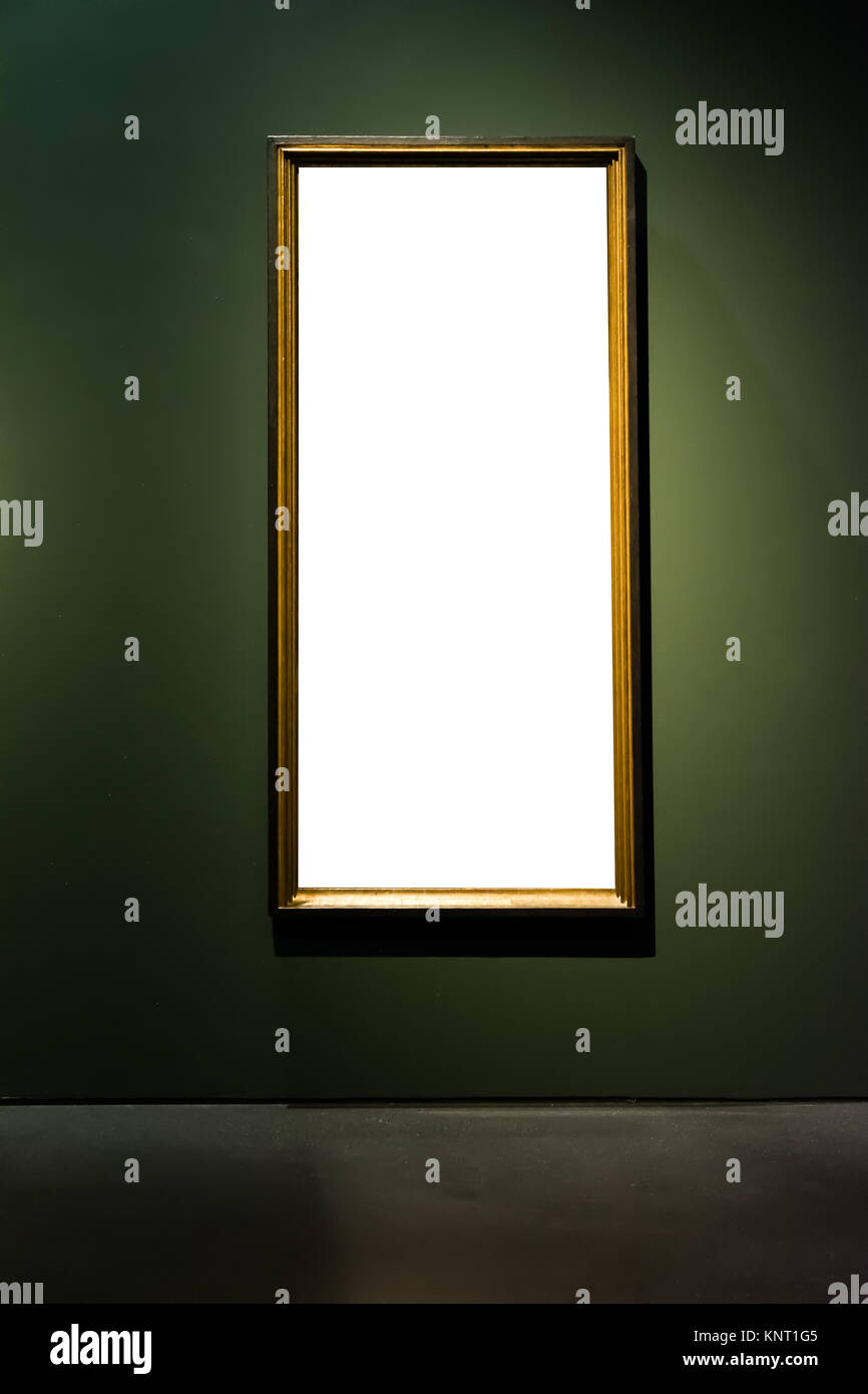 Art Museum Frame Wall Ornate Minimal Design White Isolated Clipping ...
