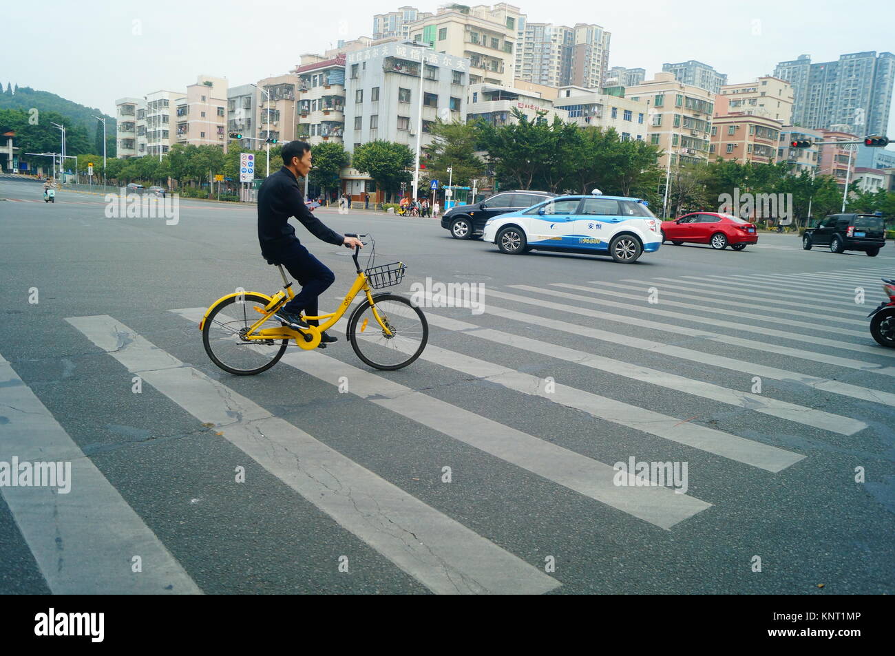 Shenzhen, China: Road intersection landscape Stock Photo - Alamy