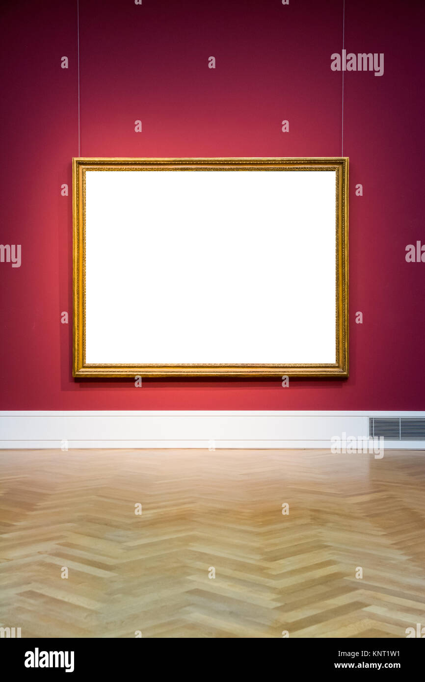 Art Museum Frame Wall Ornate Minimal Design White Isolated Clipping ...