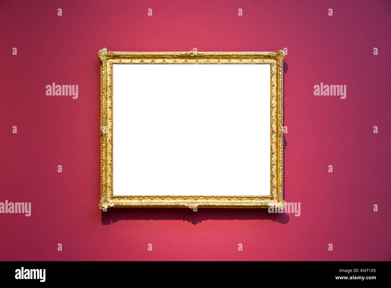 Art Museum Frame Wall Ornate Minimal Design White Isolated Clipping ...