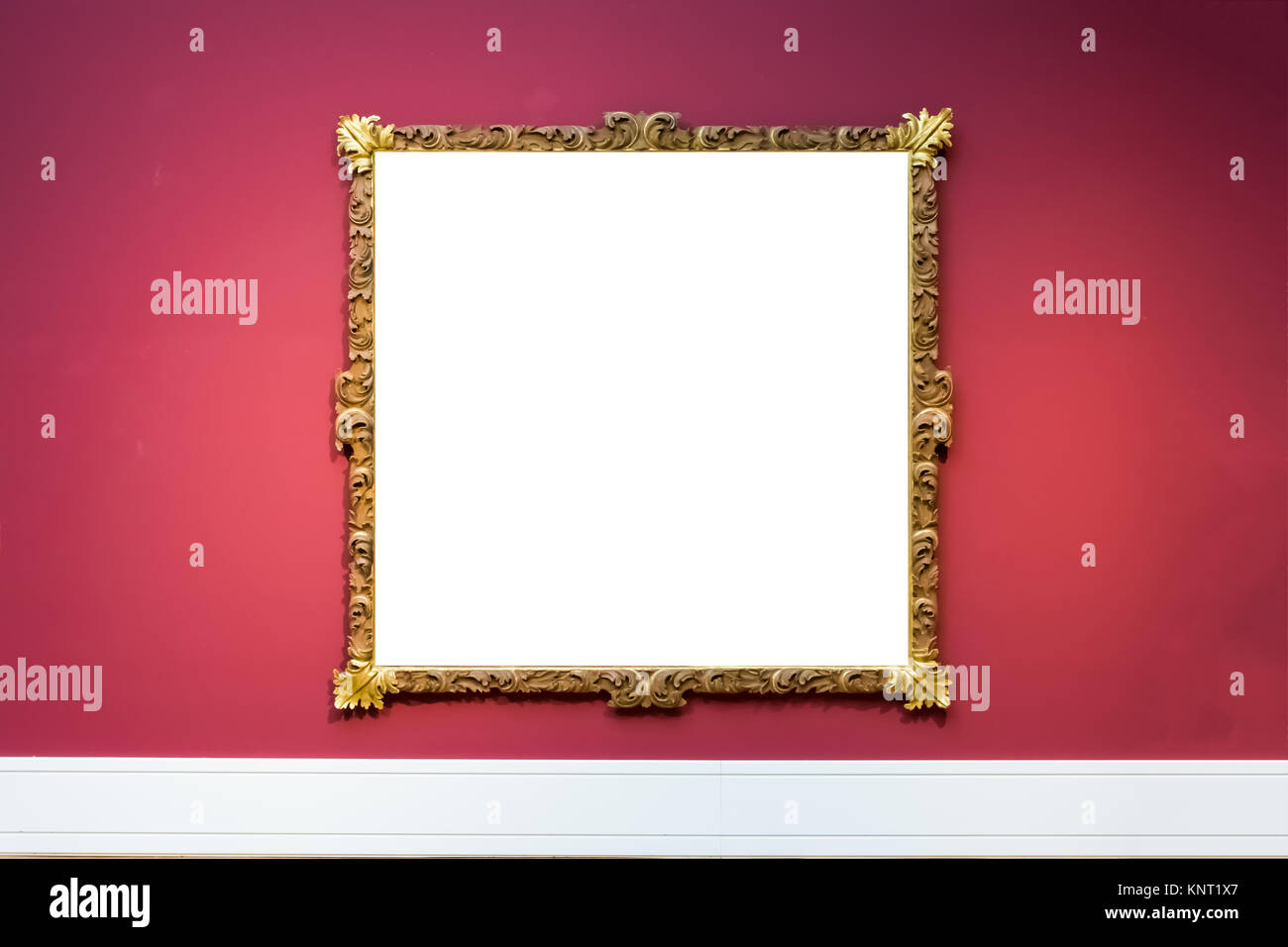 Art Museum Frame Wall Ornate Minimal Design White Isolated Clipping ...
