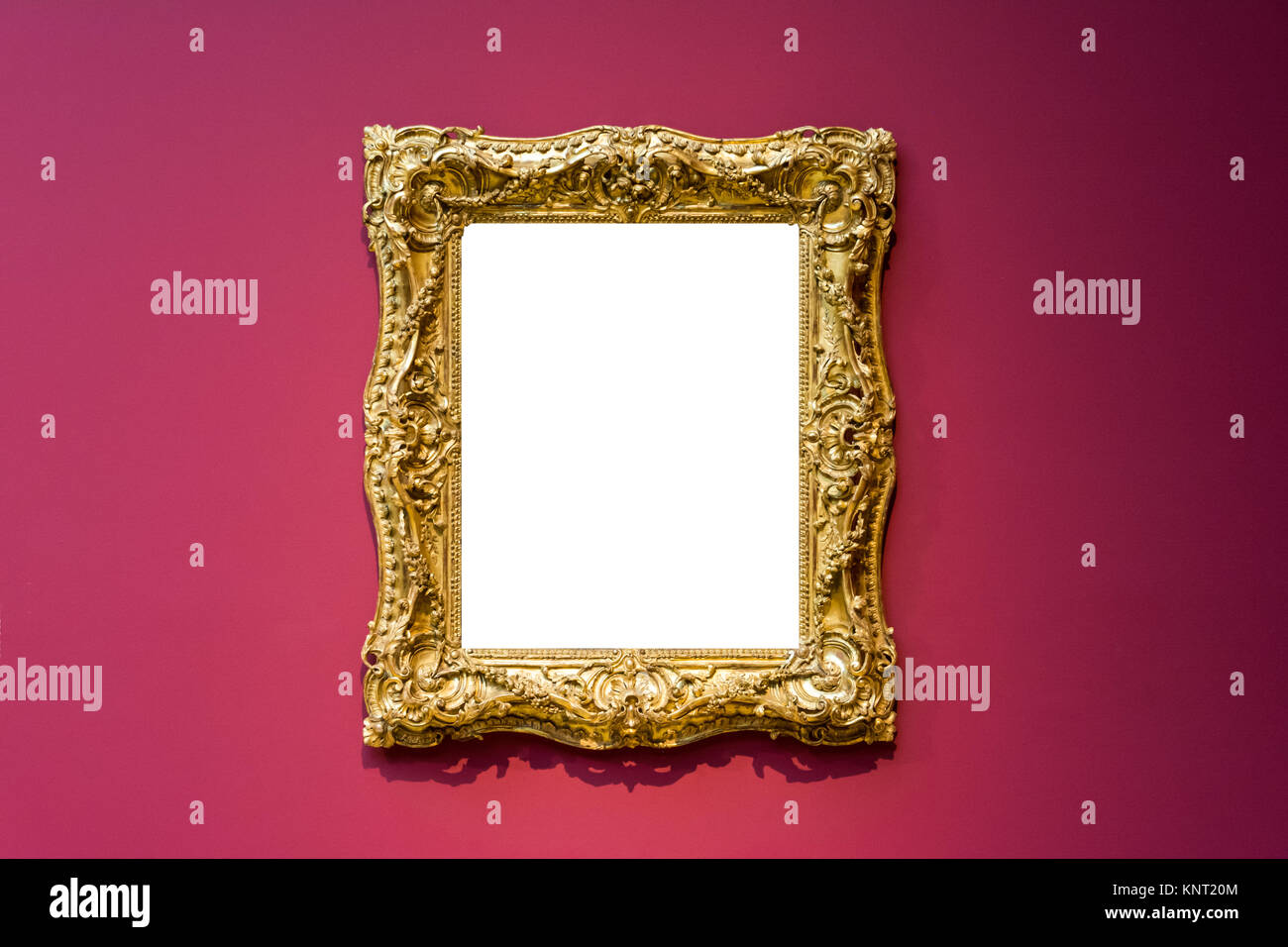 Art Museum Frame Wall Ornate Minimal Design White Isolated Clipping ...