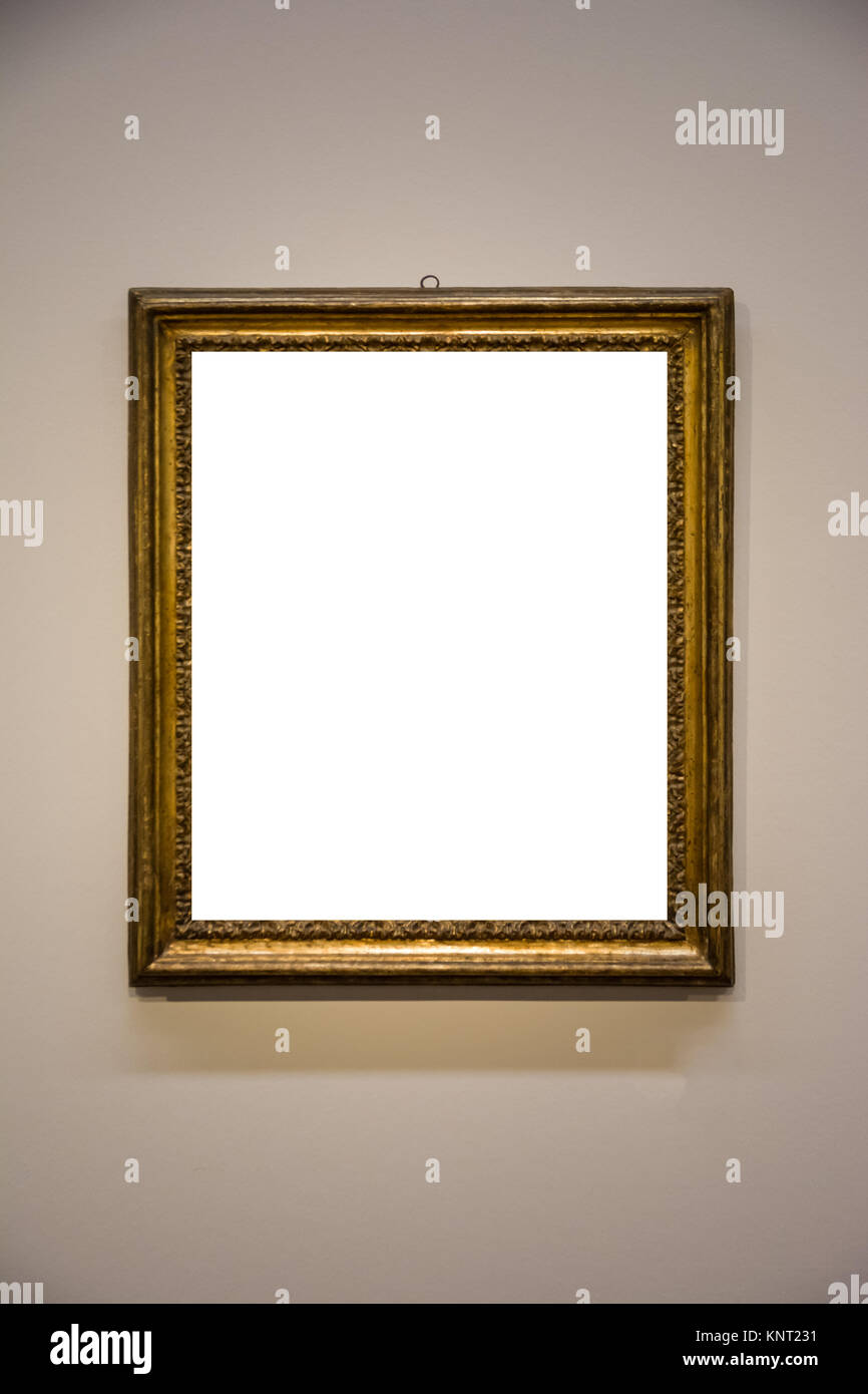 Art Museum Frame Wall Ornate Minimal Design White Isolated Clipping ...