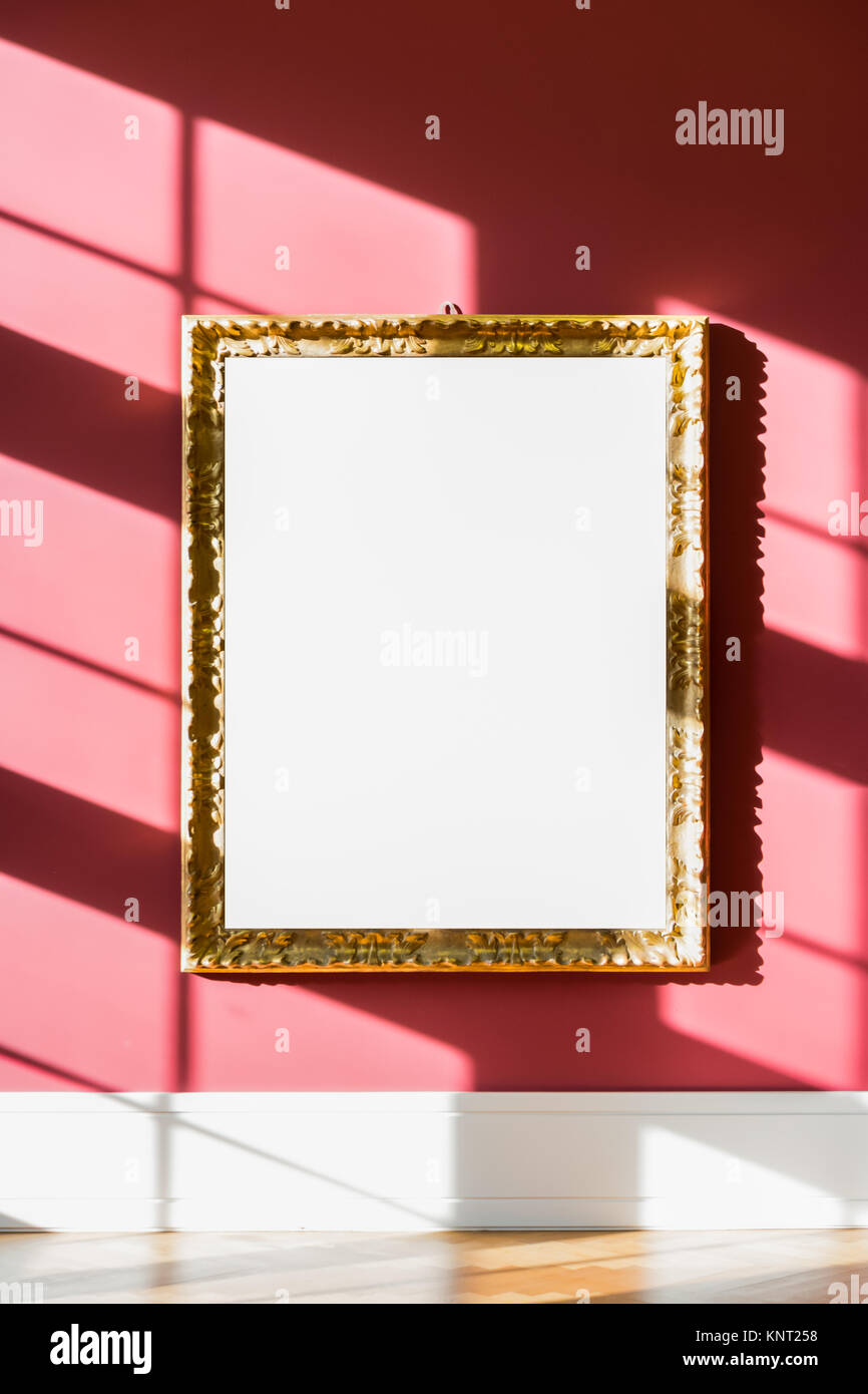 Art Museum Frame Wall Ornate Minimal Design White Isolated Clipping ...