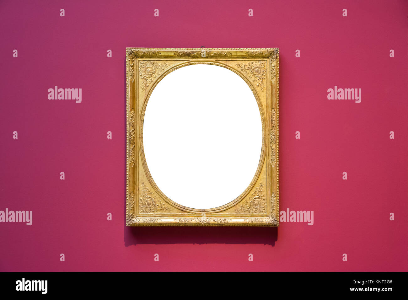 Art Museum Frame Wall Ornate Minimal Design White Isolated Clipping ...