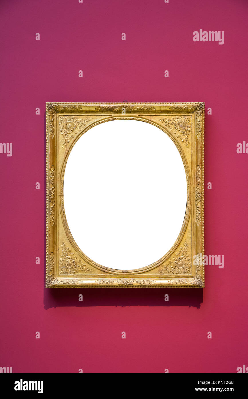 Art Museum Frame Wall Ornate Minimal Design White Isolated Clipping ...