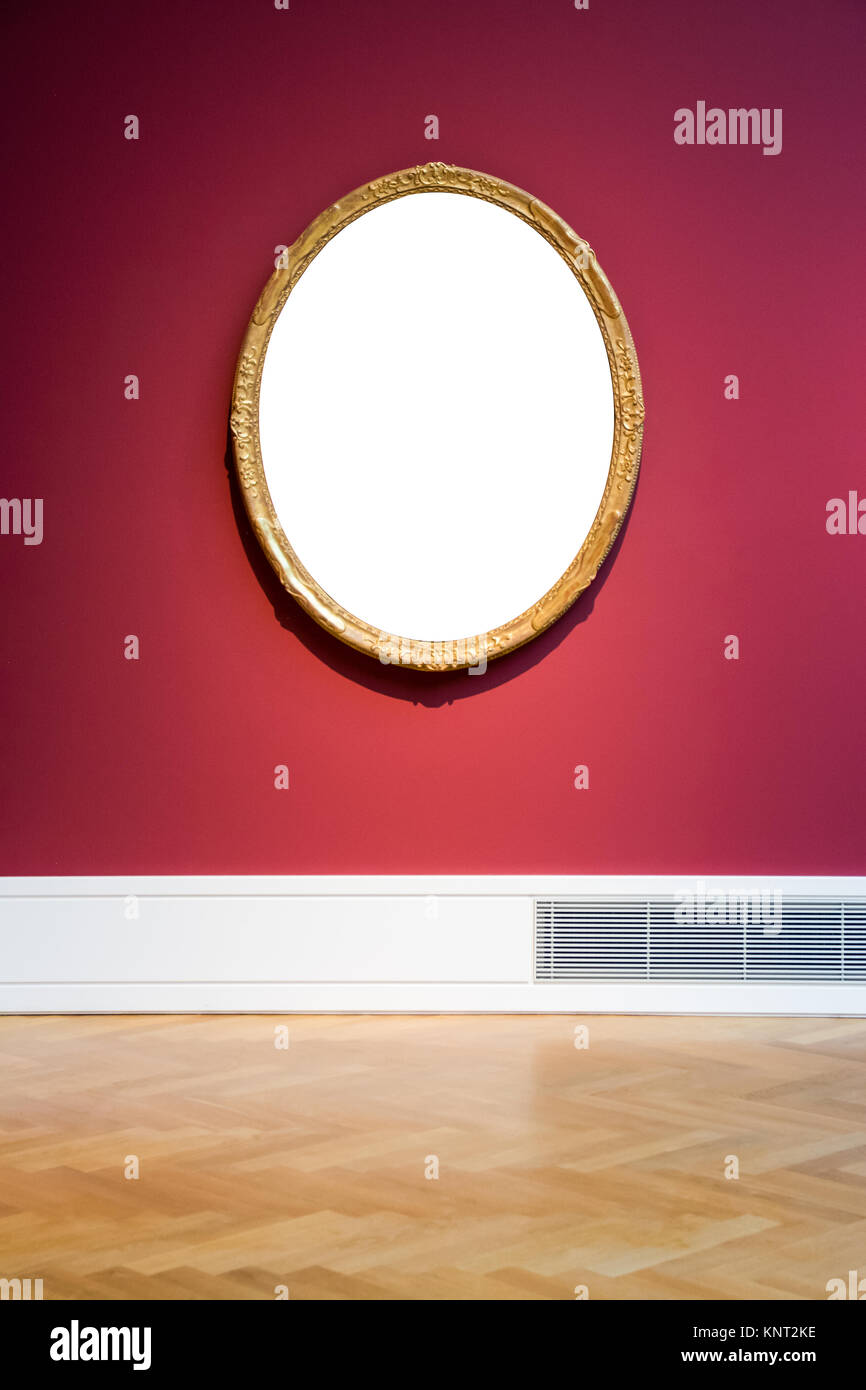 Art Museum Frame Wall Ornate Minimal Design White Isolated Clipping ...