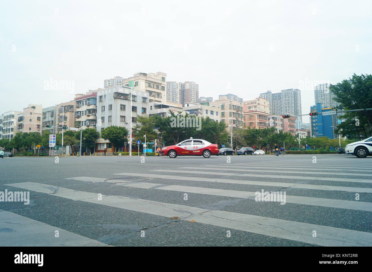 Shenzhen, China: Road intersection landscape Stock Photo - Alamy
