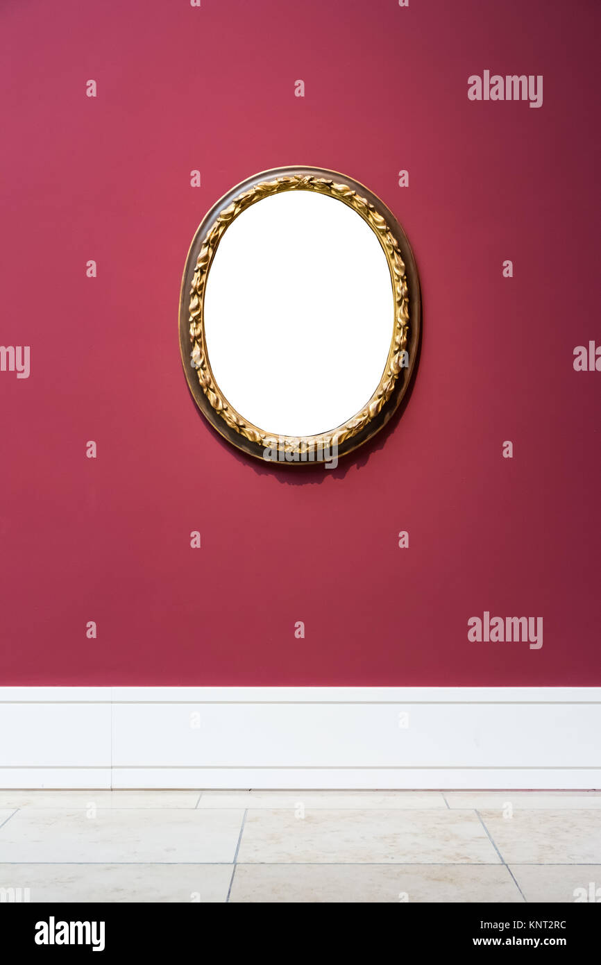 Art Museum Frame Wall Ornate Minimal Design White Isolated Clipping ...