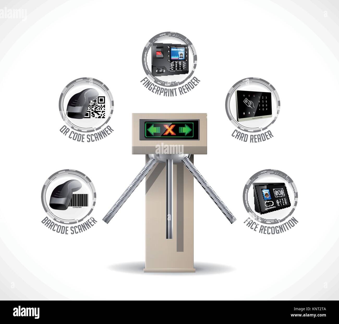 Turnstile Entrance - Metro station security system – stock illustration ...