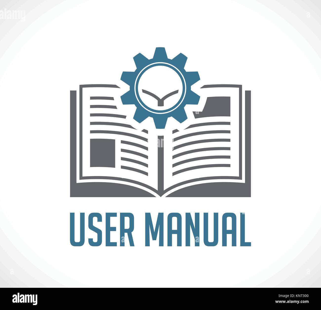 Book as knowledge base - User guide manual concept – stock illustration ...