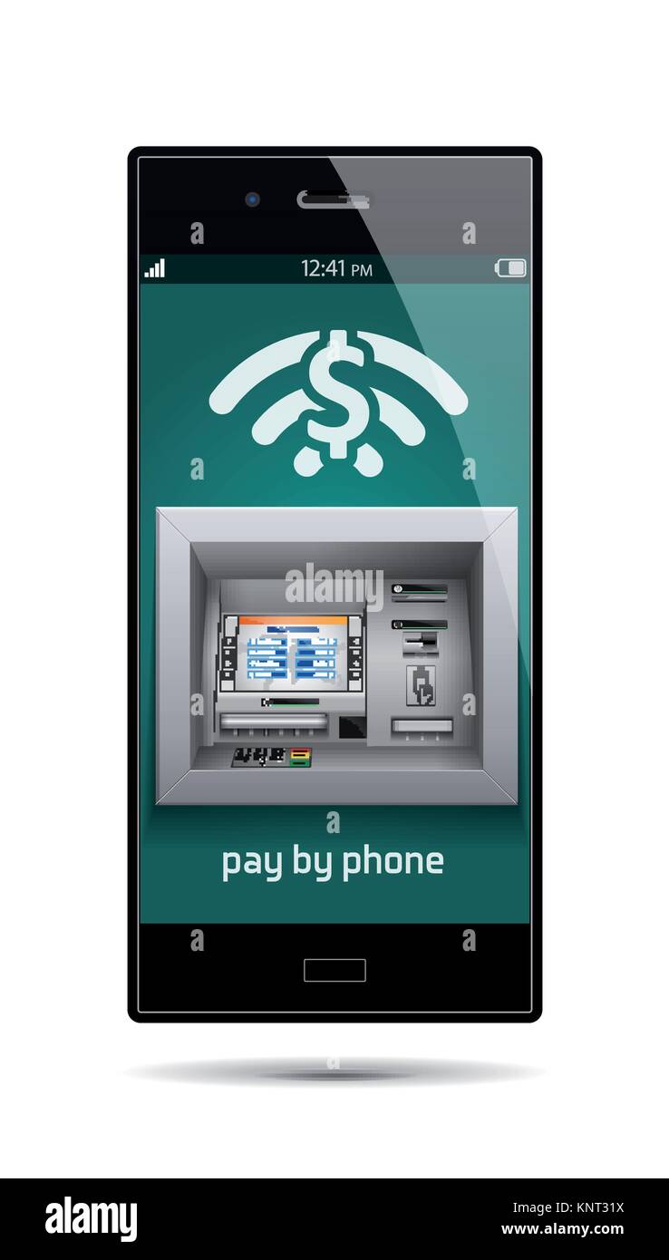 Mobile atm Stock Vector Images - Alamy