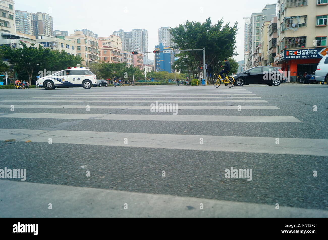Shenzhen, China: Road intersection landscape Stock Photo - Alamy