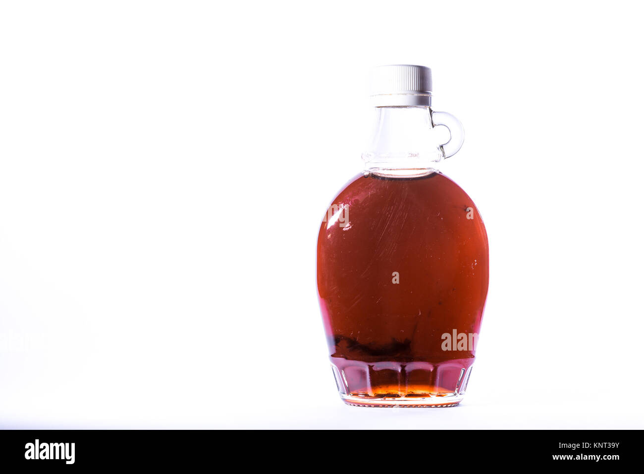 Glass Jar Jug Clear Brown Maple Syrup Container White Isolated ...