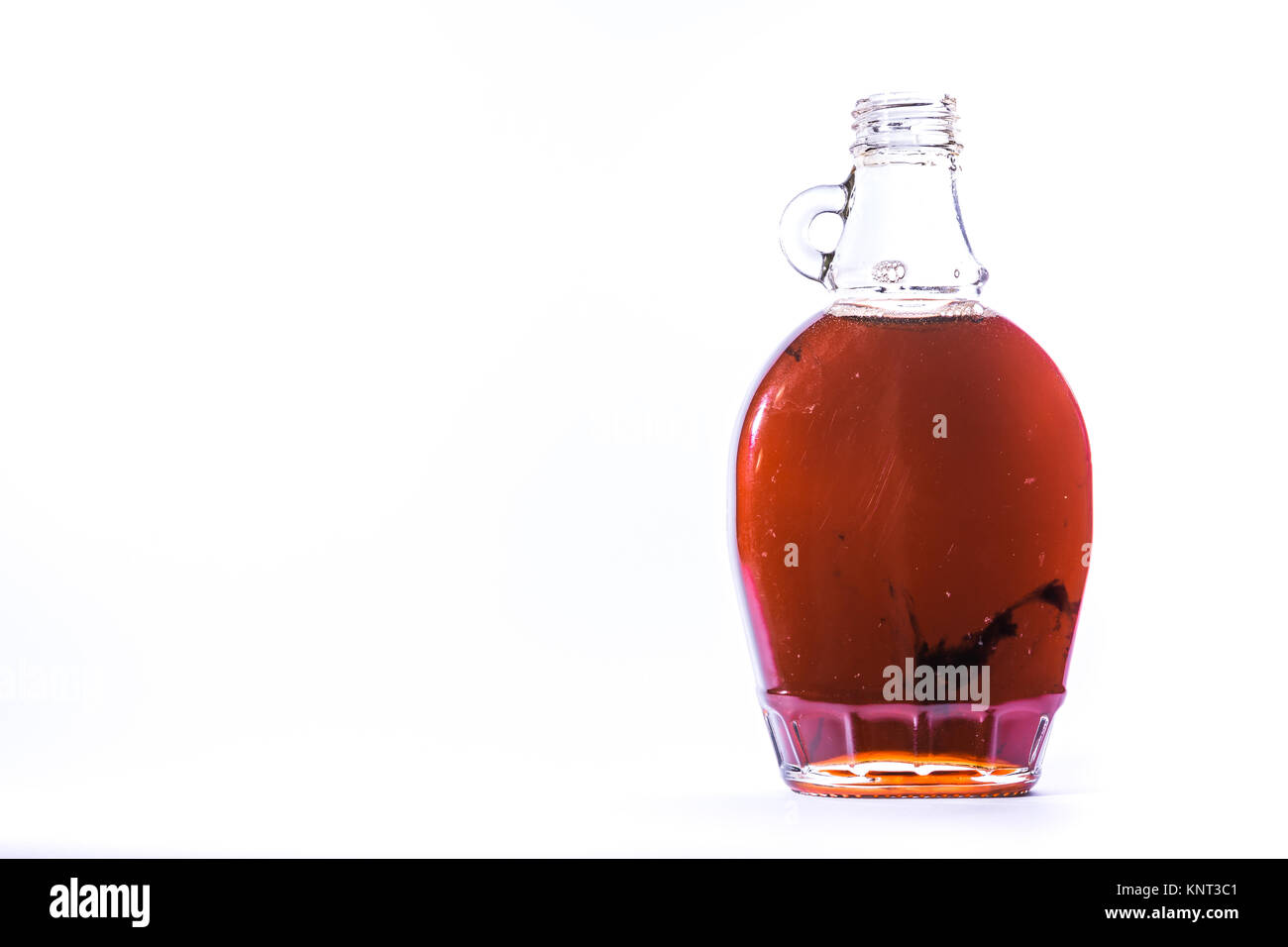 Glass Jar Jug Clear Brown Maple Syrup Container White Isolated ...