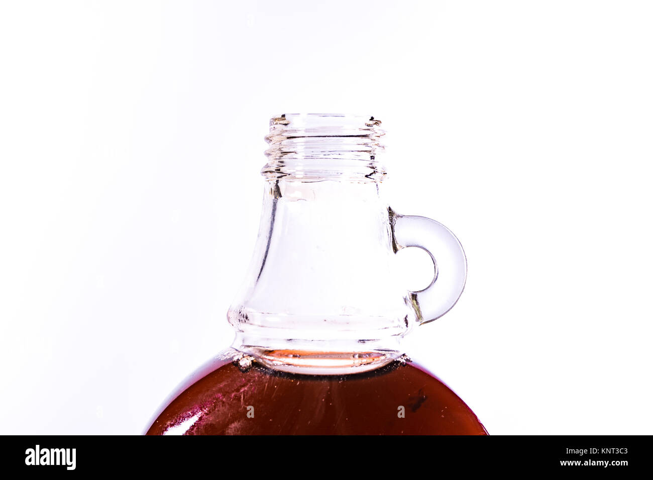 Glass Jar Jug Clear Brown Maple Syrup Container White Isolated ...