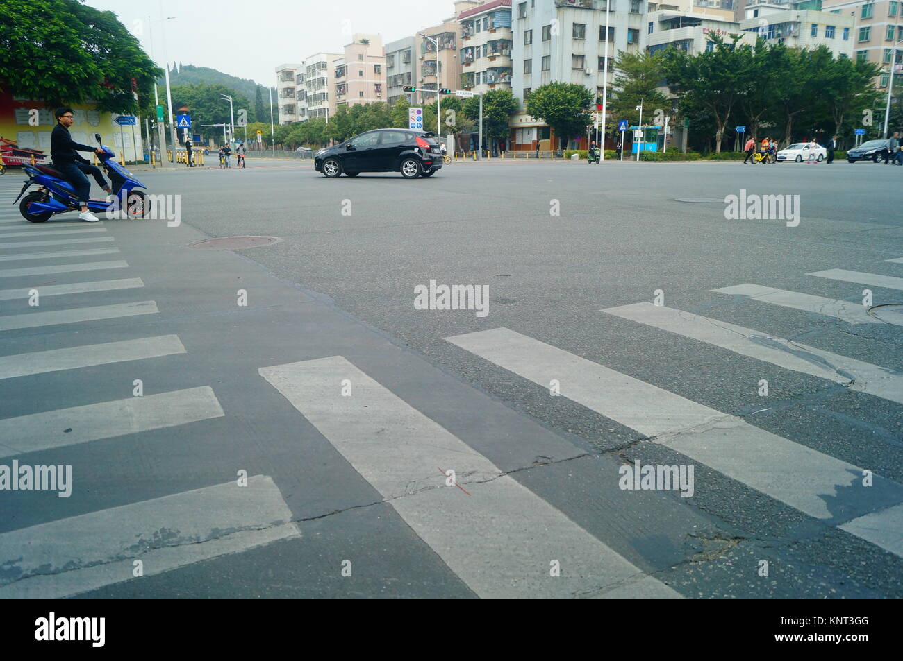 Shenzhen, China: Road intersection landscape Stock Photo - Alamy