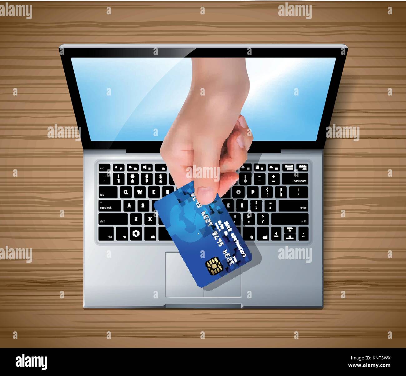 Laptop financial data Stock Vector Images - Alamy