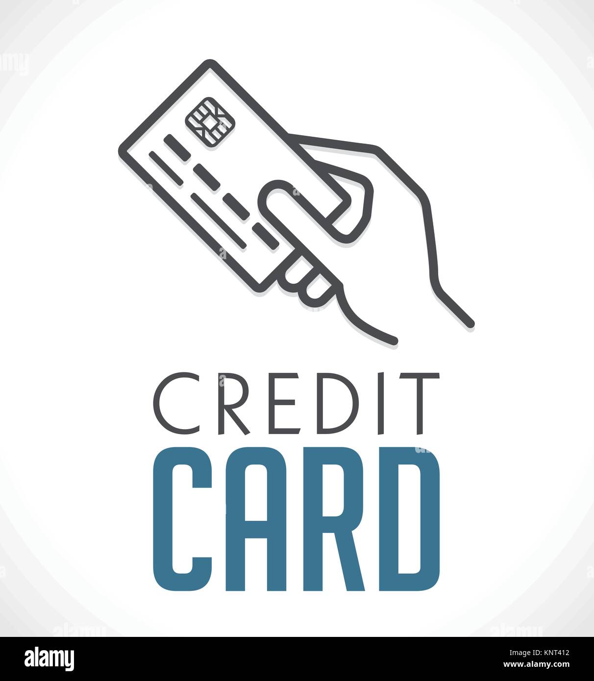 Logo - Credit card in hand – stock illustration Stock Vector Image ...