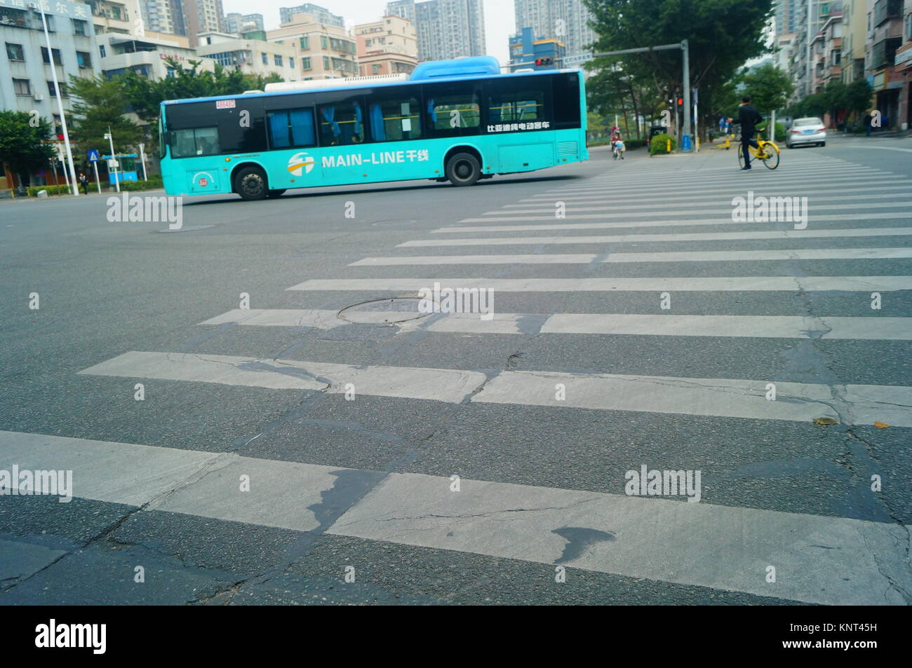 Shenzhen, China: Road intersection landscape Stock Photo - Alamy