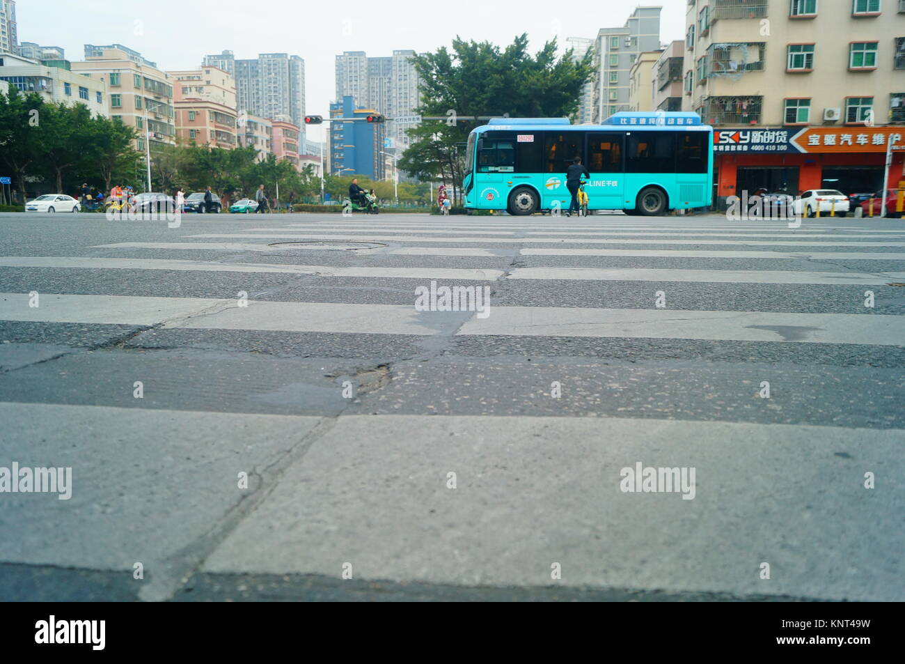Shenzhen, China: Road intersection landscape Stock Photo - Alamy