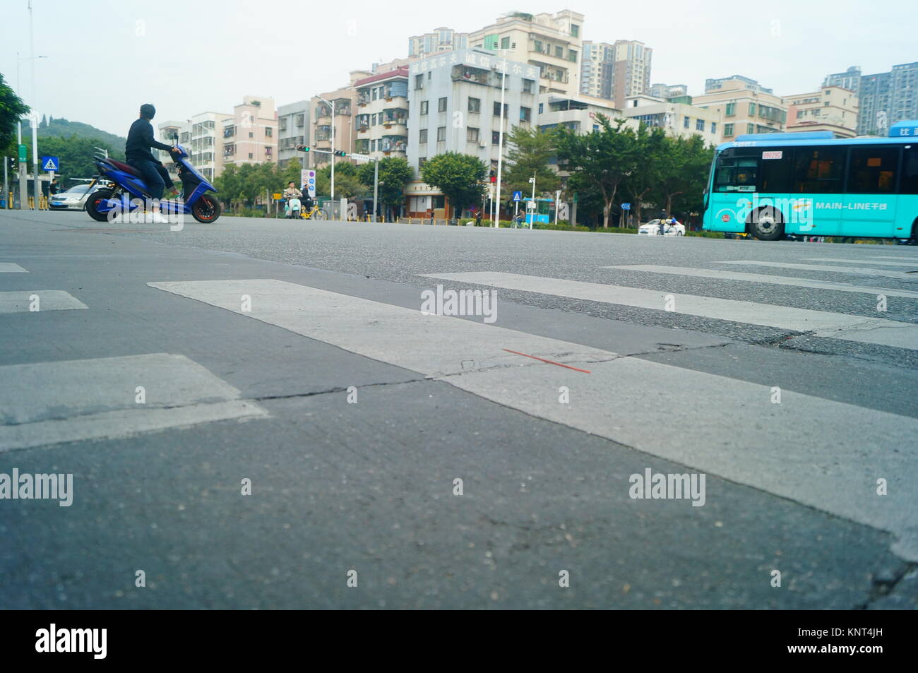 Shenzhen, China: Road intersection landscape Stock Photo - Alamy