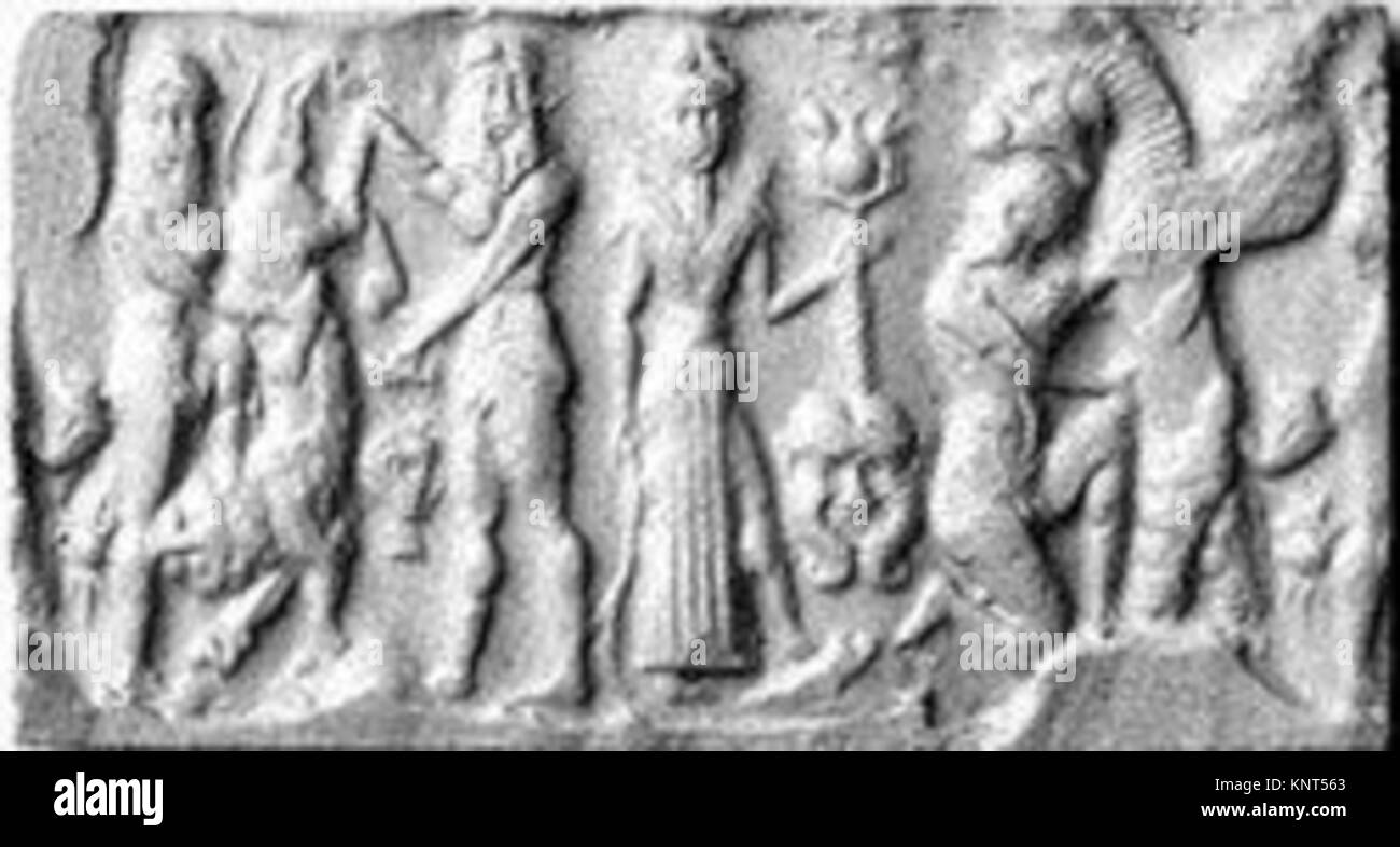 Cylinder seal MET 1999,325,024 327620 is an ancient engraved object ...