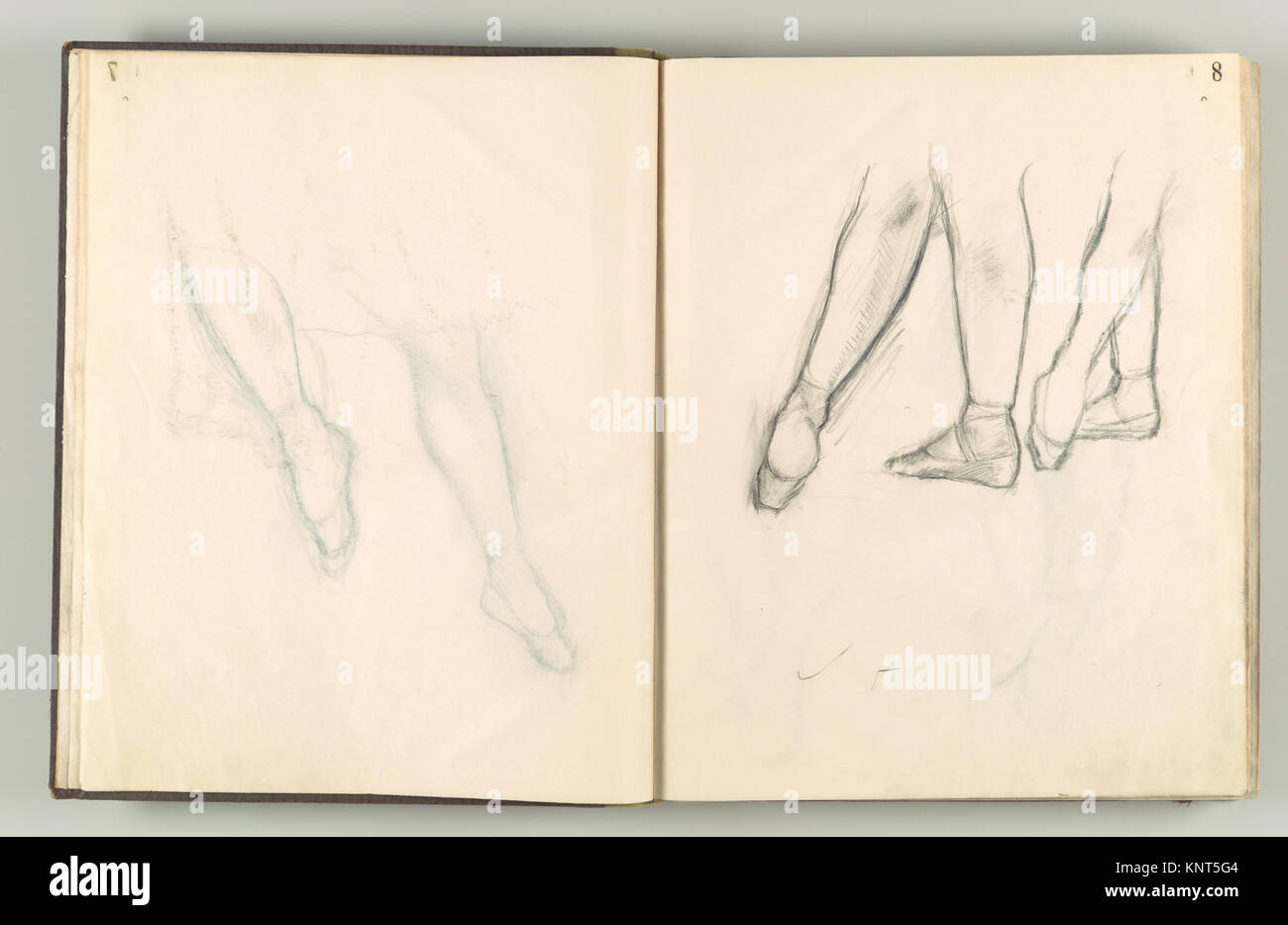 Album with forty-five figure studies demonstrating anatomy, proportion ...
